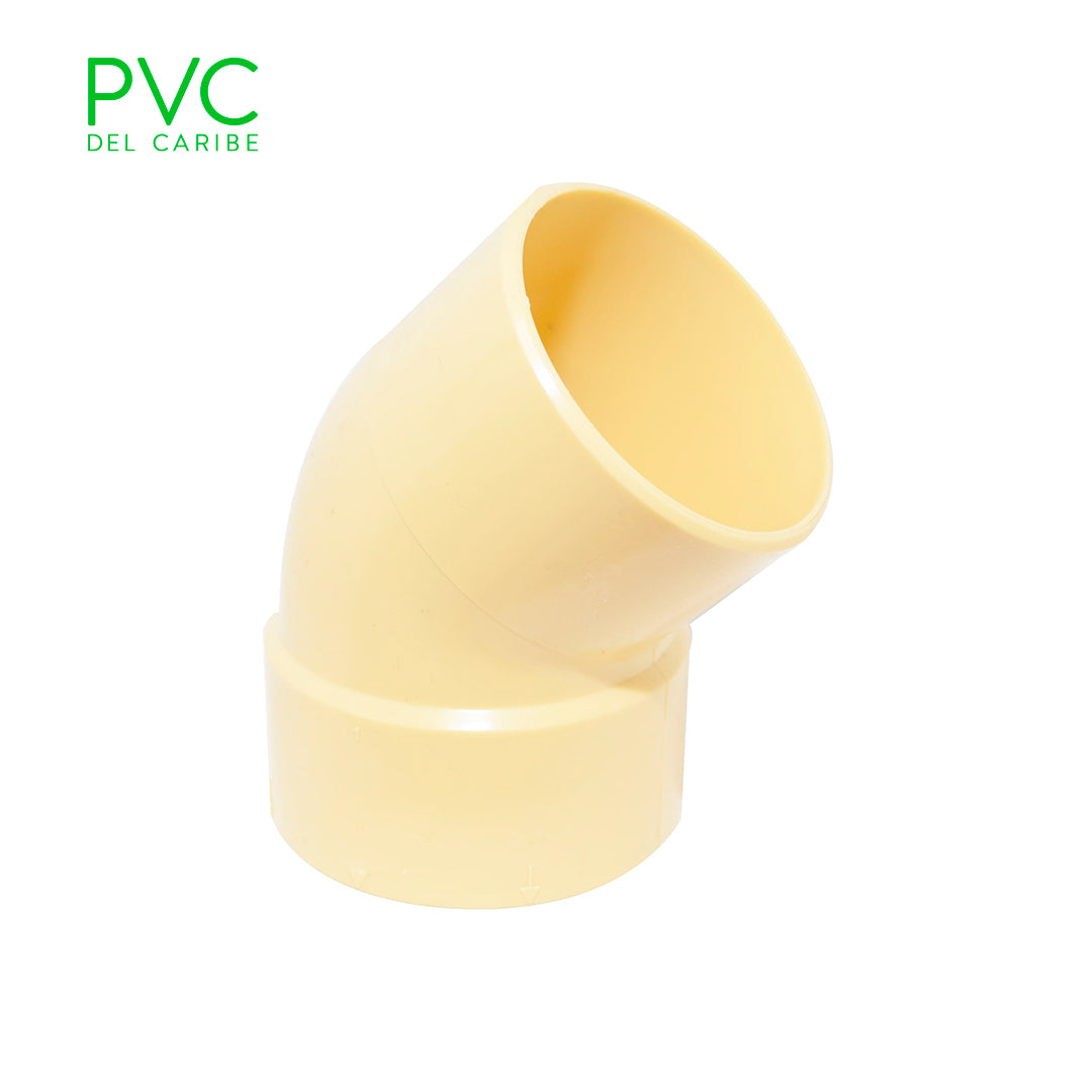 CODO SANIT 45° CXE 4" PYC — PVC Del Caribe