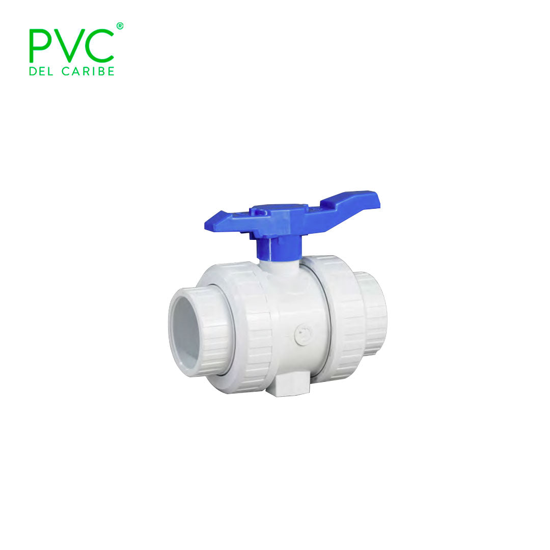 VALV BOLA PVC DOB UNIV LIS 2" BLANCA PCP — PVC Del Caribe